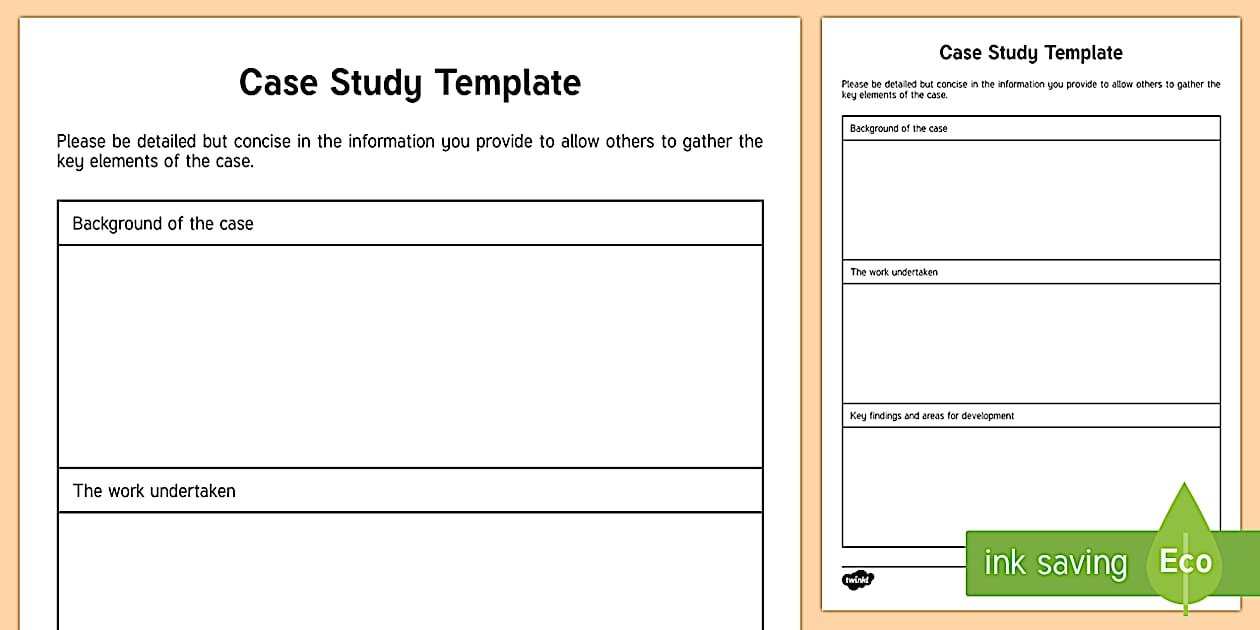 Case Study Template - Young People & Families Case File