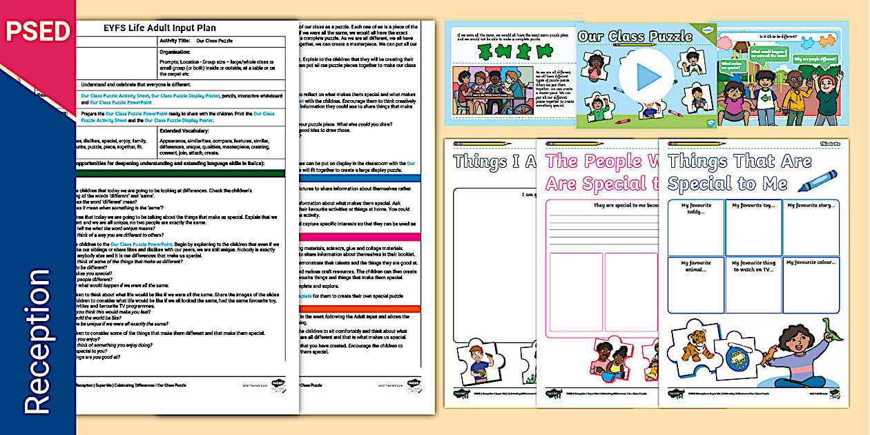 PSED Our Class Puzzle Adult Input Plan and Resource Pack