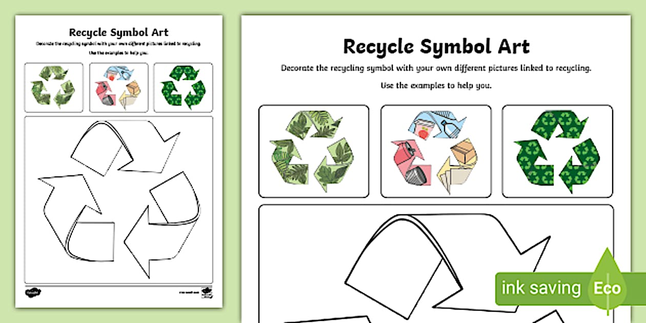 Recycle Symbol Template | Printable Resources| Twinkl