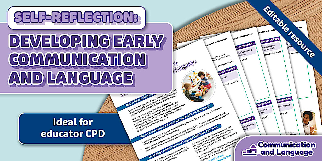 Self-Reflection | Developing Early Communication and Language