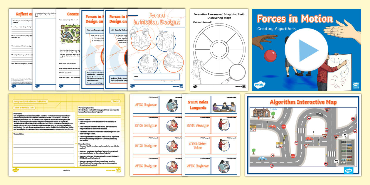 STEM IU Yr 4 Forces in Motion Wk 5-6 (teacher made) - Twinkl