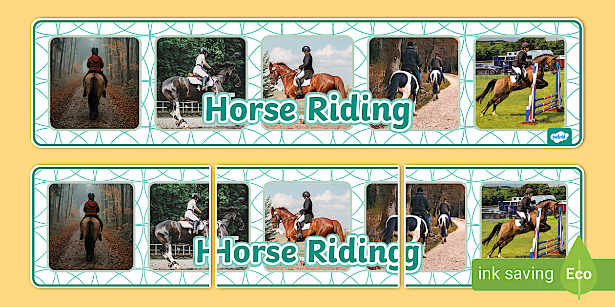 Horse Riding Photo Display Banner (teacher made) - Twinkl