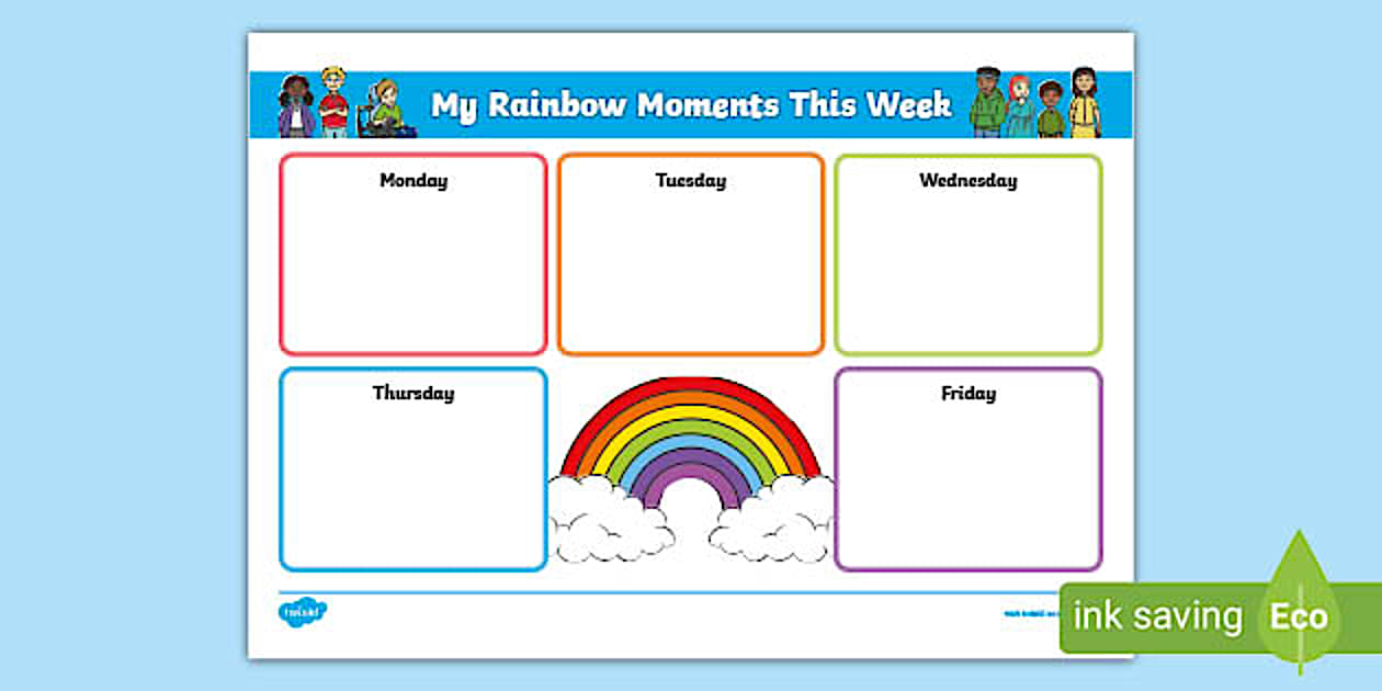 Rainbow Moments Reflection Journal EYFS (teacher made)
