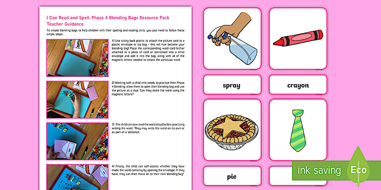 I Can Read and Spell: Phase 5 Blending Bags Resource Pack