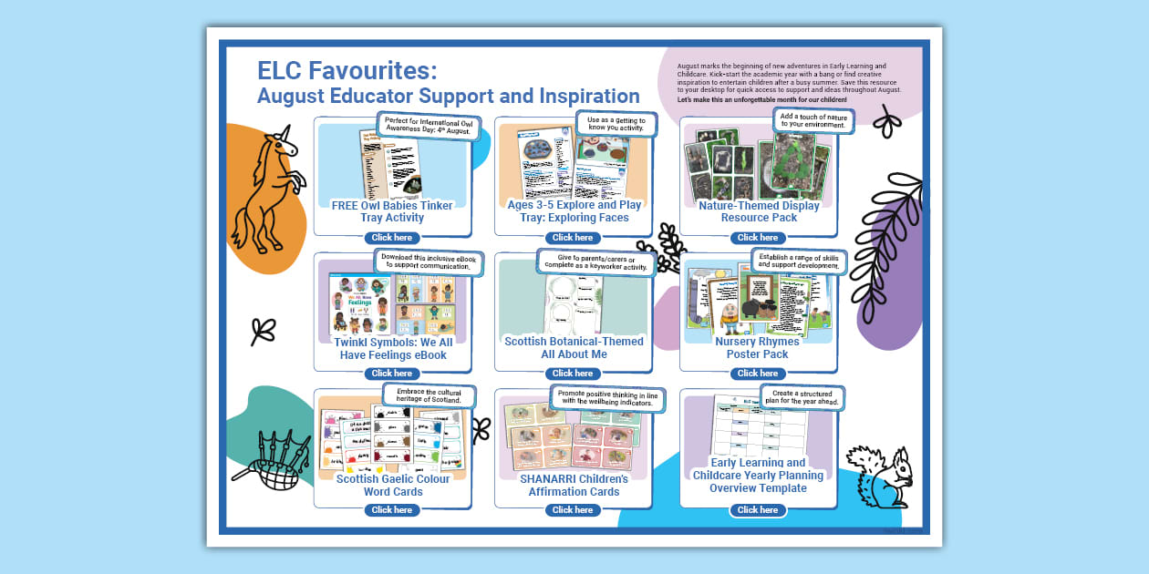 FREE! - ELC Favourites: August Educator Support and Inspiration