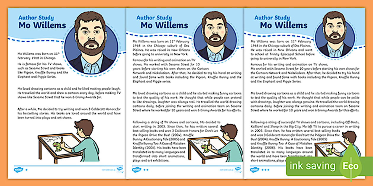 Author Study Mo Willems Activity (teacher made) - Twinkl