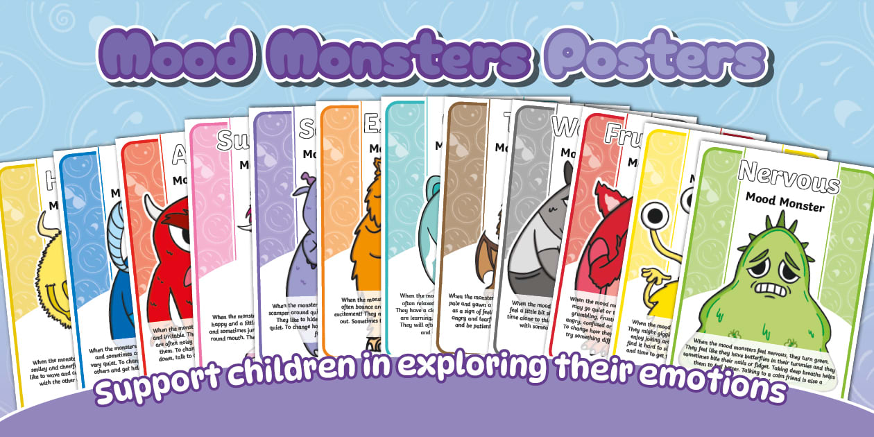 Mood Monsters Poster Set | Twinkl