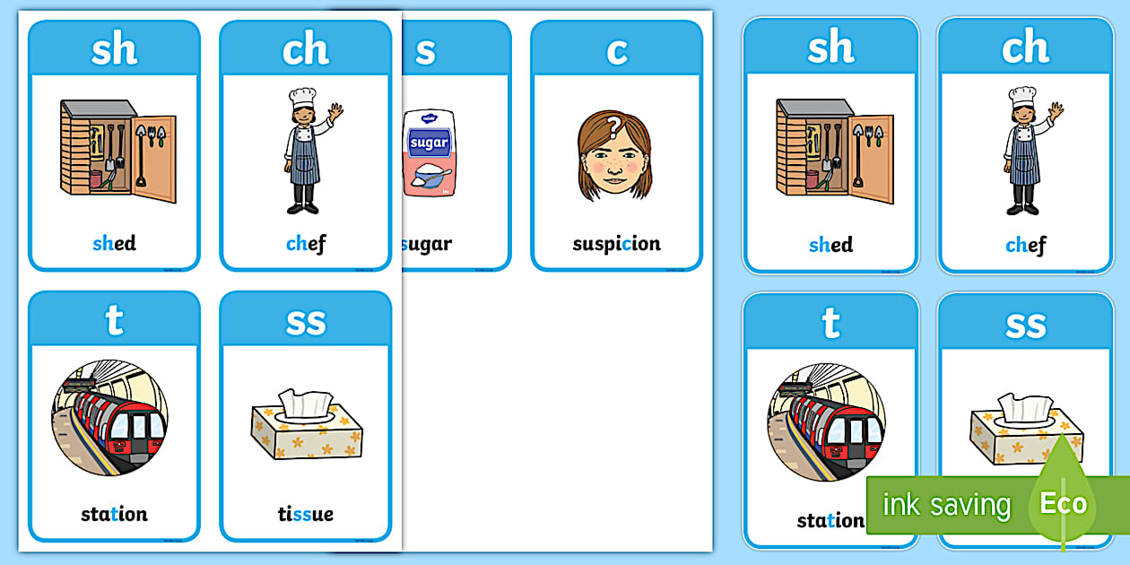 My sh Sound Family Flashcards - Twinkl