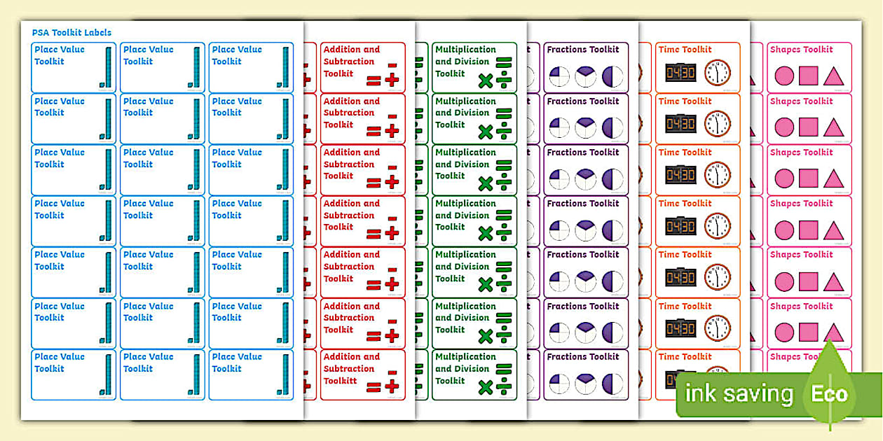 Support Toolkit Labels - Numeracy and Mathematics - Twinkl