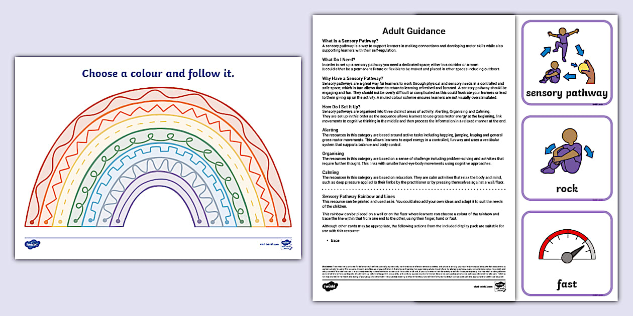 Sensory Pathway Rainbow and Lines Display (Teacher-Made)