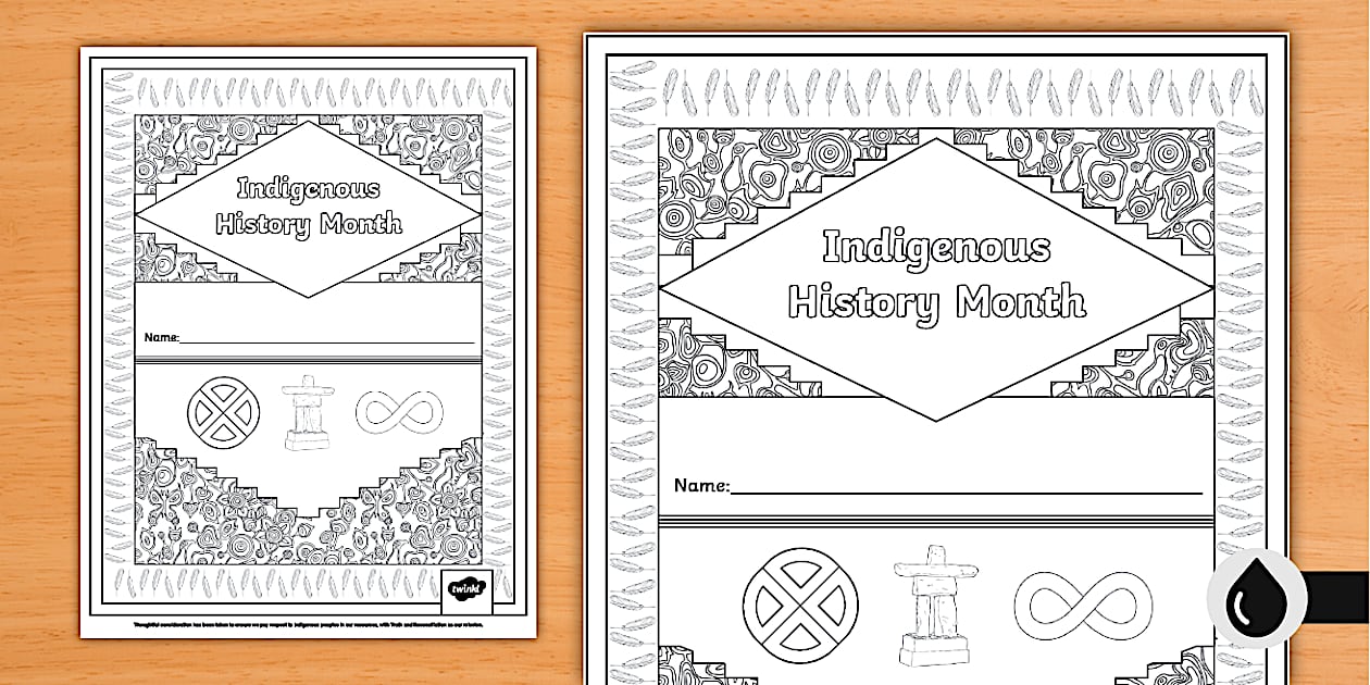 National Indigenous History Month Notebook Title Page