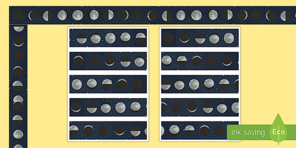 Moon Phases Display Borders (Teacher-Made) - Twinkl