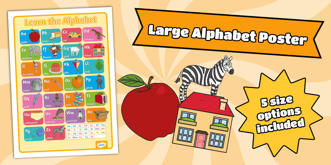 👉 Large Nursery Alphabet Print Poster