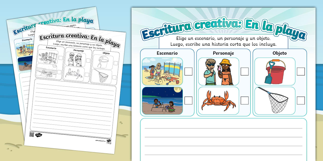 Guía de trabajo: Escritura creativa - En la playa