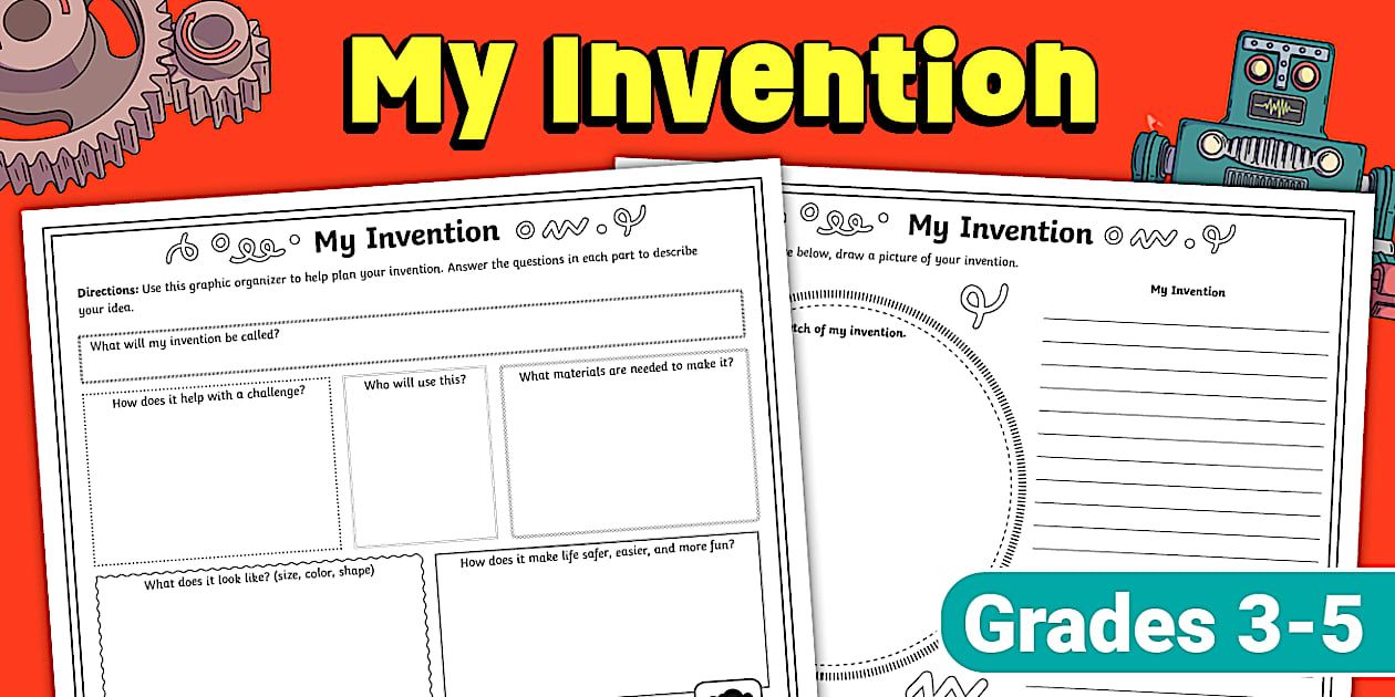 My Invention Activity for 3rd-5th Grade