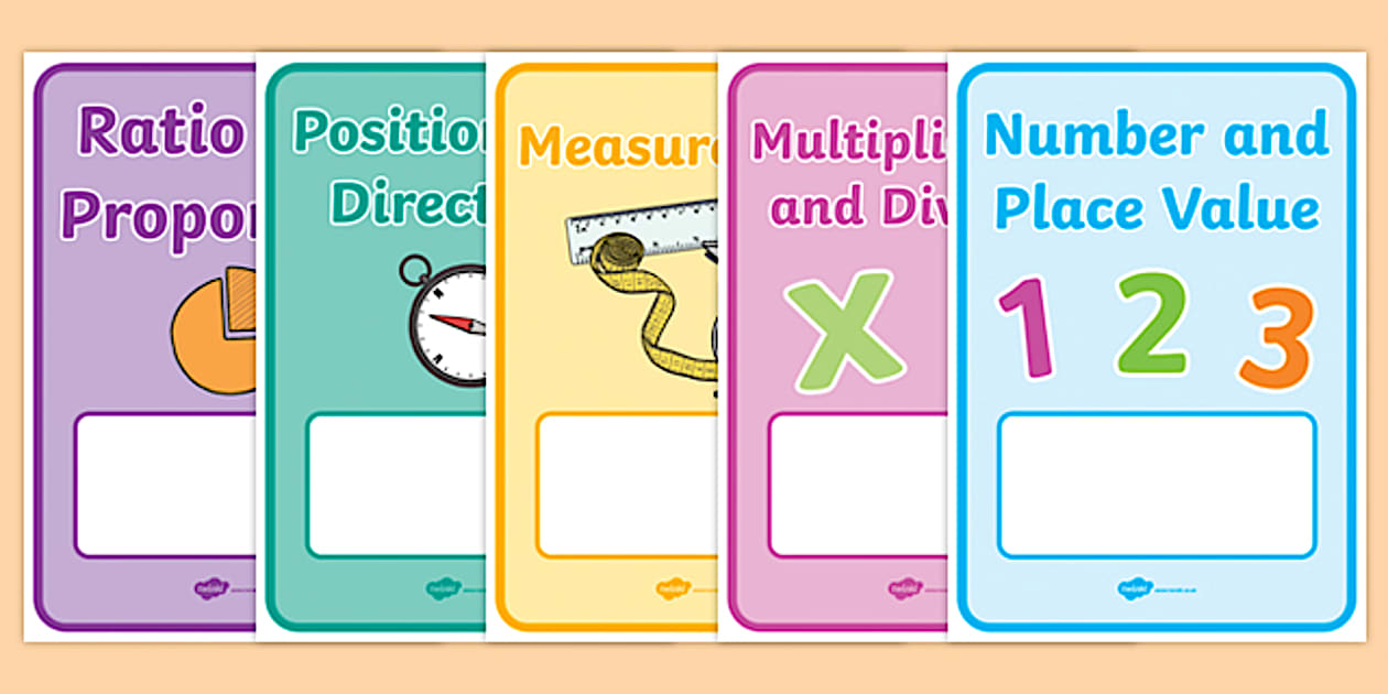 Editable Maths Book Covers (professor feito) - Twinkl