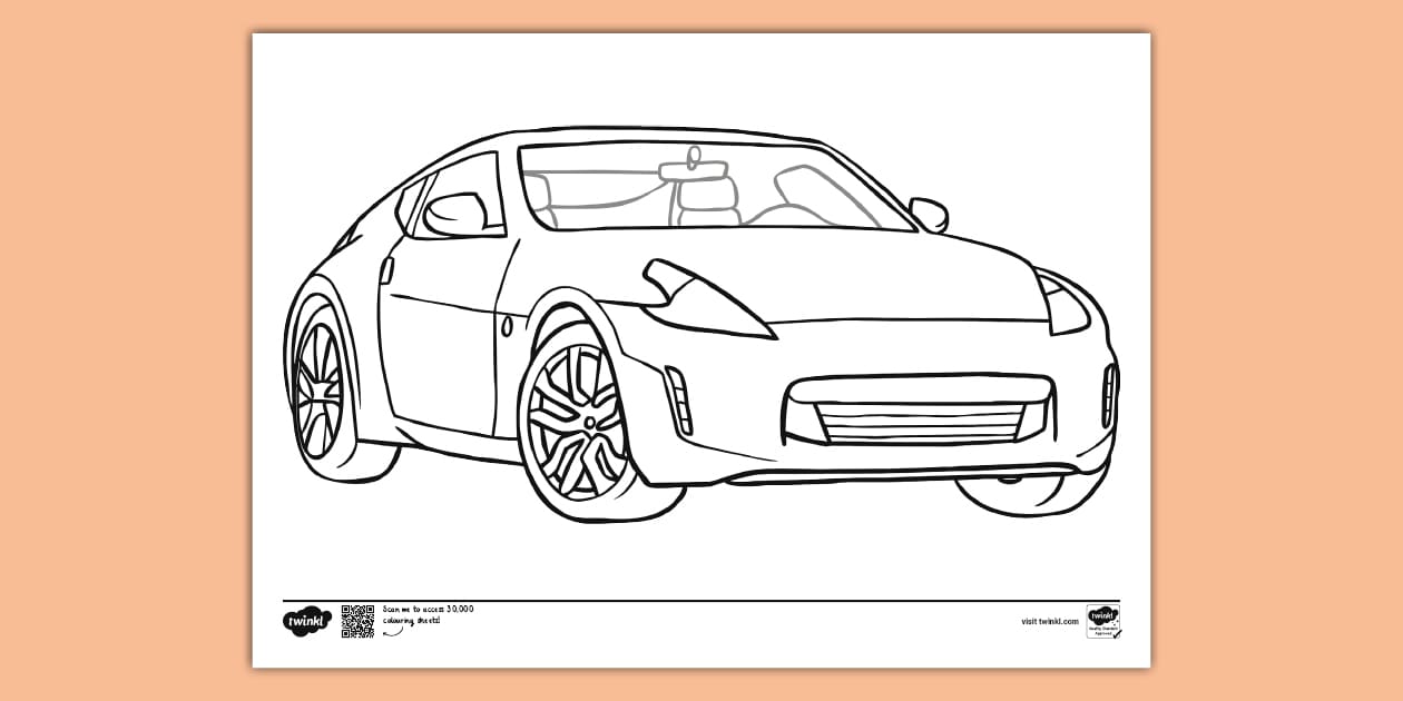 Sports Car Colouring Page | Colouring Sheets (teacher made)