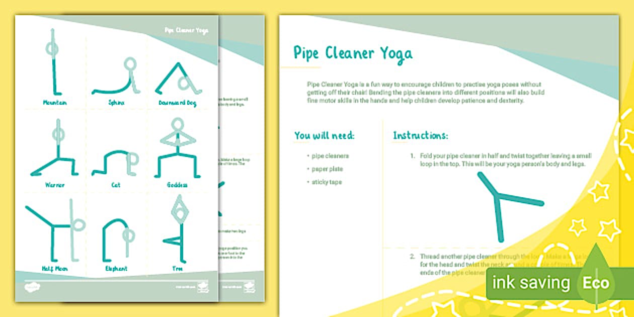Pipe Cleaner Yoga (Teacher-Made) - Twinkl