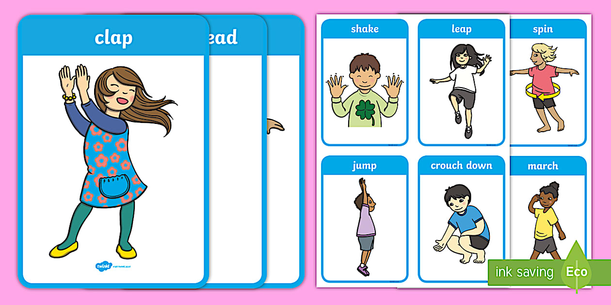 Editable CfE First Level Dance Steps Flashcards - Twinkl