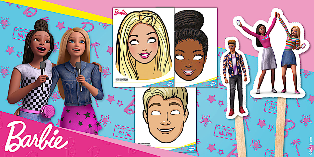 Barbie: Stick Puppets and Dramatic Play Masks (teacher made)