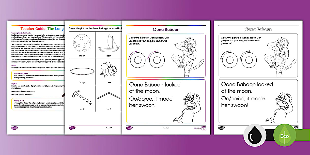 Long oo Words Phonics Worksheets - Teacher-made - Twinkl CA