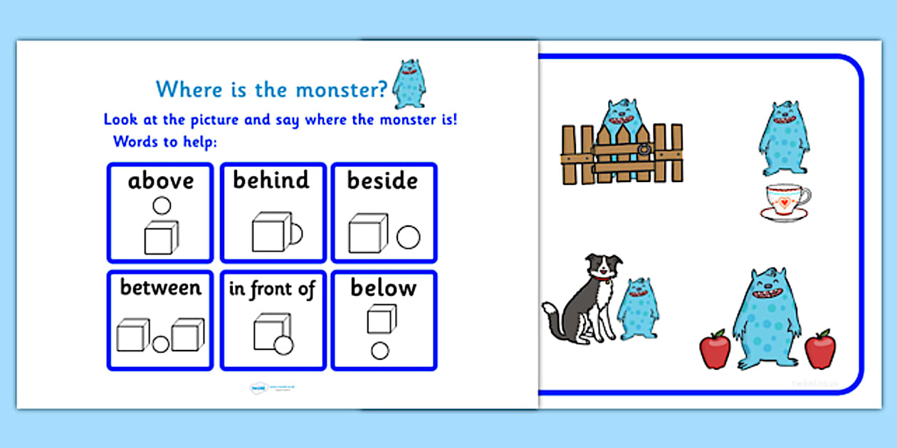 Where Is The Monster Preposition Game (Teacher-Made)