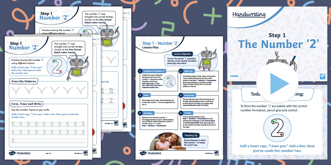 * NEW * Twinkl Handwriting Scheme: Step 1 The Number 3 Pack