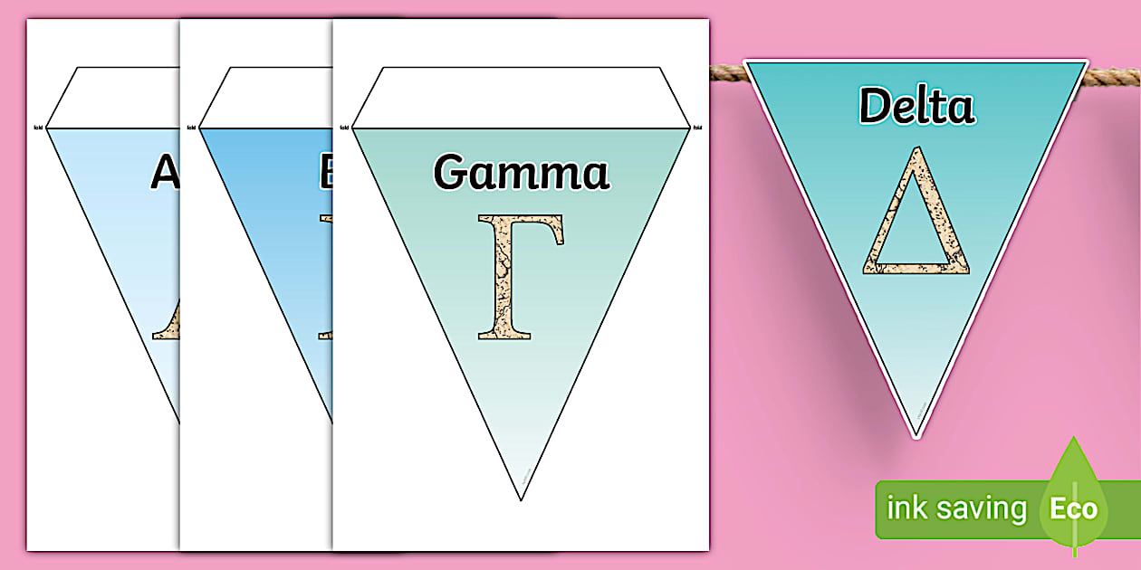 👉 Ancient Greek Alphabet Display Bunting - - Twinkl