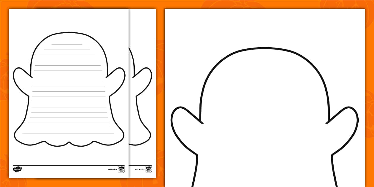Ghost Writing Template - Twinkl Templates
