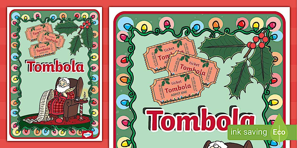 Editable Christmas-Themed Tombola Poster (teacher made)