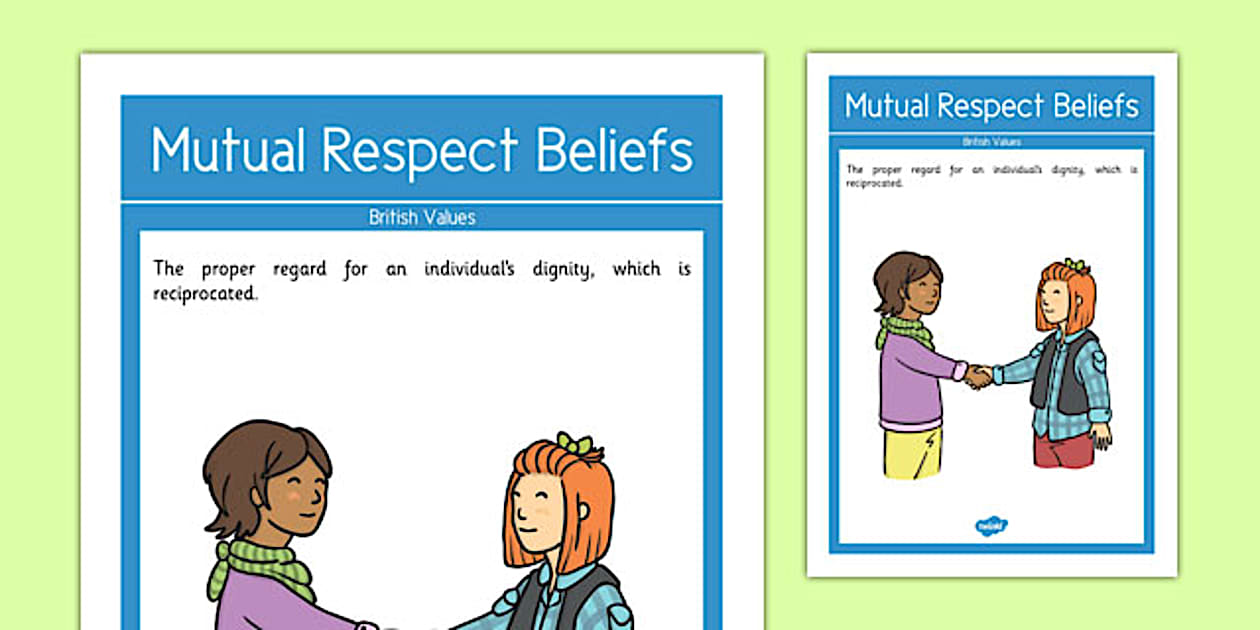 British Values Poster - Mutual Respect in the Classroom
