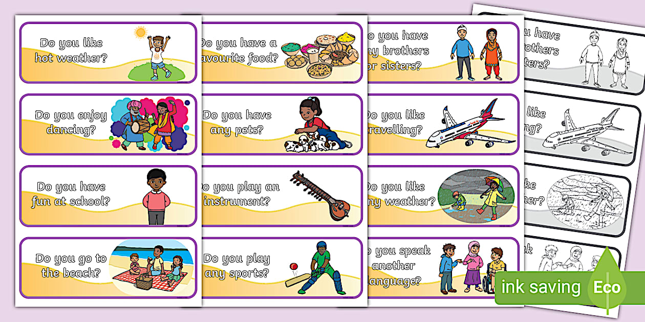 Do You...? Question Cards (teacher made) - Twinkl