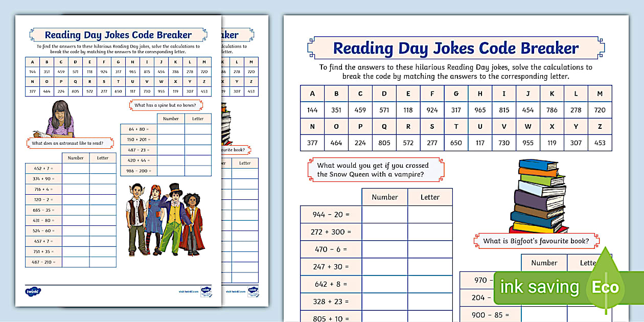 👉 Y3 Book-Themed Maths Code Breaker Activity - Twinkl