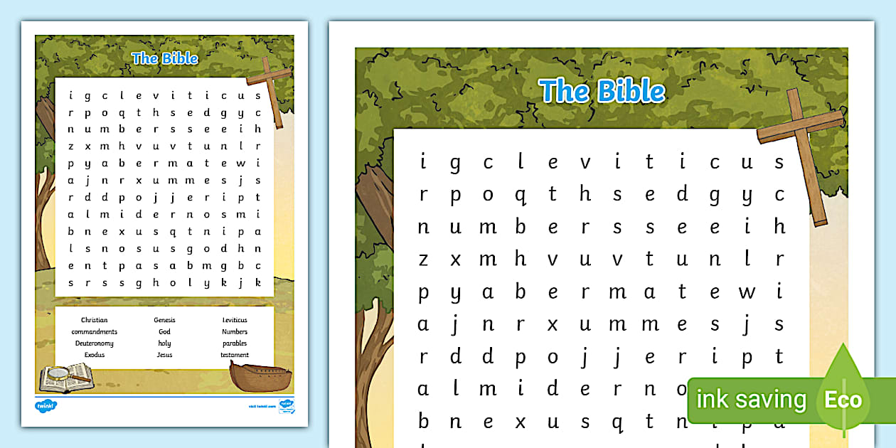 The Bible Word Search, Bible Words, Bible (teacher made)