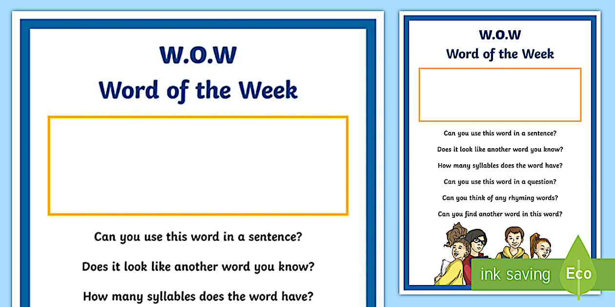 Word of the Week Display Poster (teacher made) - Twinkl