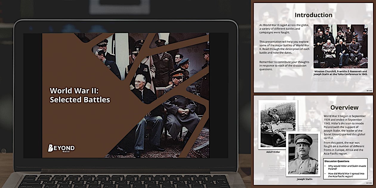 World War II: Selected Battles PowerPoint (professor feito)