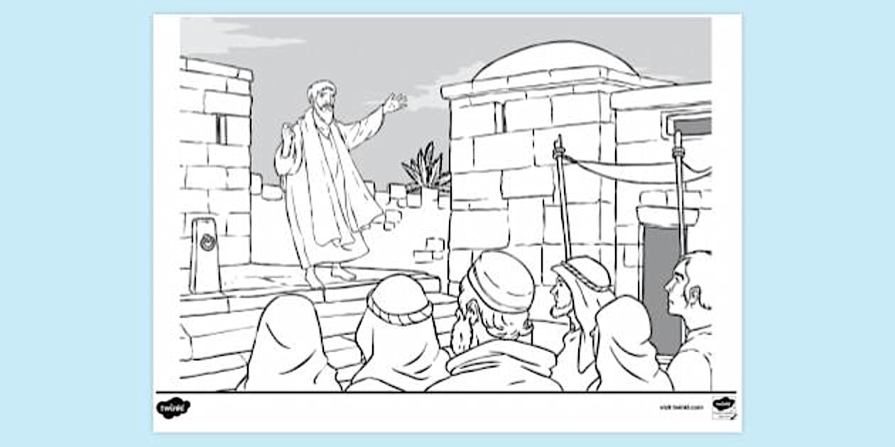 Prophet (With Background) Colouring Sheet (teacher made)