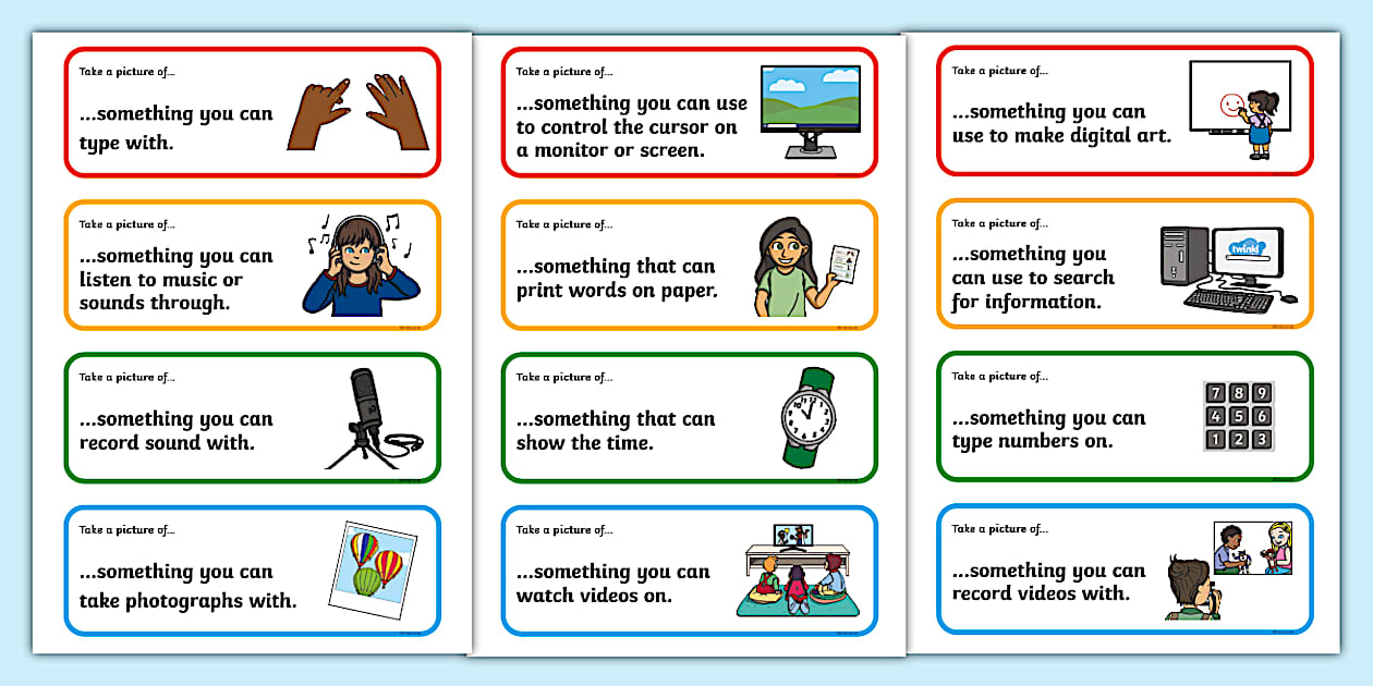 Camera Take a Picture of Something Challenge Cards - Twinkl