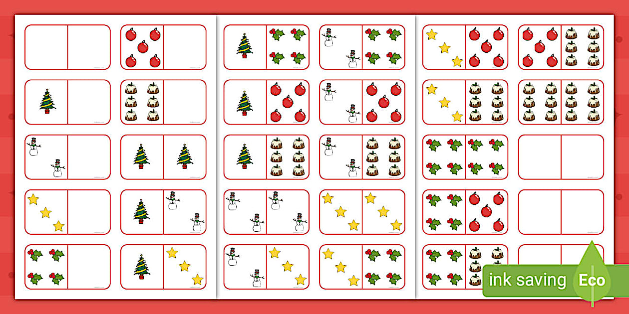 Christmas Dominoes Game (Teacher-Made) - Twinkl