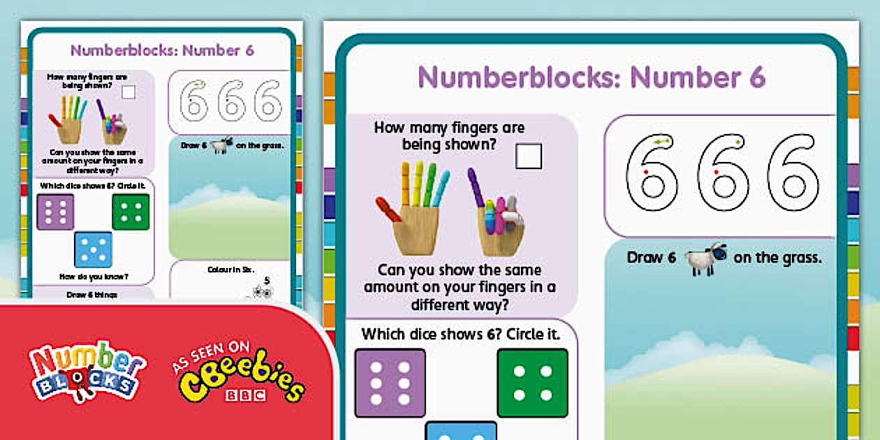 👉 Numberblocks: Number 6 in the Mix Activity Sheet