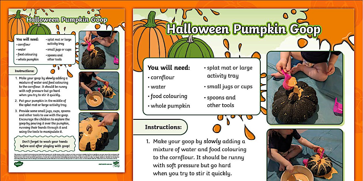Halloween Pumpkin Goop (teacher made) - Twinkl