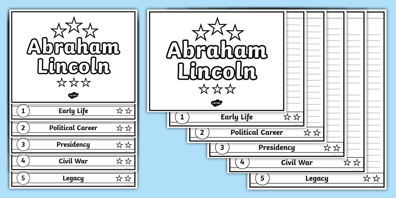 Abraham Lincoln Flipbook for 6th-8th Grade (Teacher-Made)