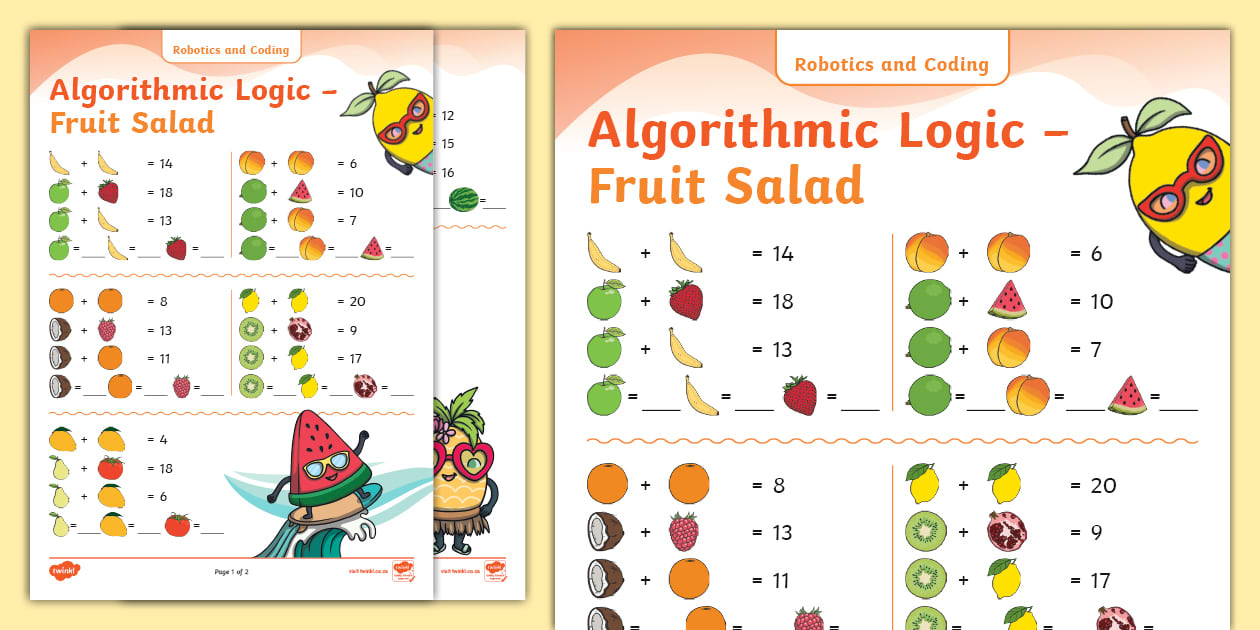 Robotics and Coding Algorithmic Thinking -Fruit Salad
