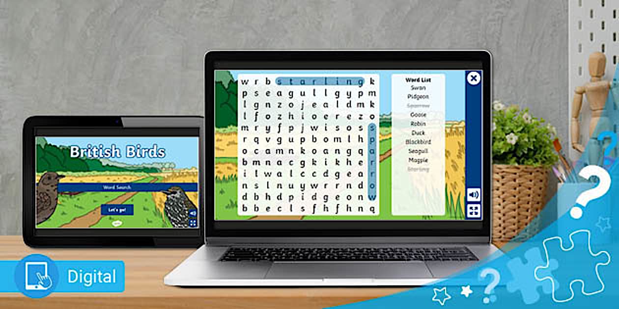 Interactive British Birds Word Search | Twinkl Go! - Twinkl