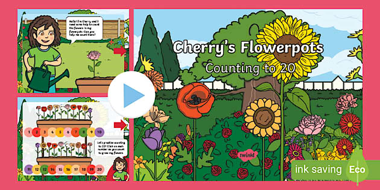 👉 Cherry's Flowerpots Counting to 20 PowerPoint - Twinkl