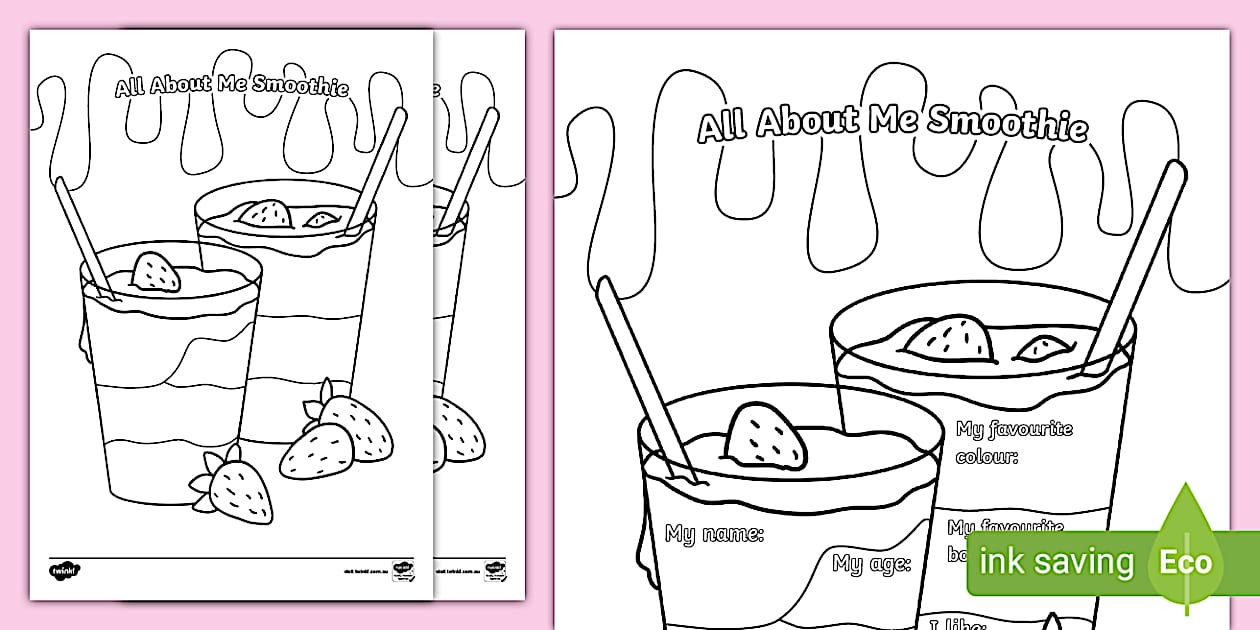 All About Me Smoothie (Teacher-Made) - Twinkl