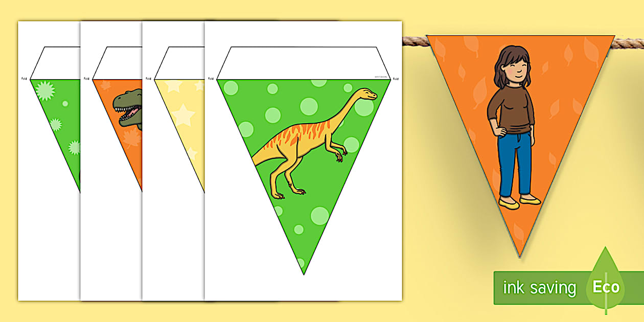Bunting to Support Teaching on Harry and the Bucketful of Dinosaurs