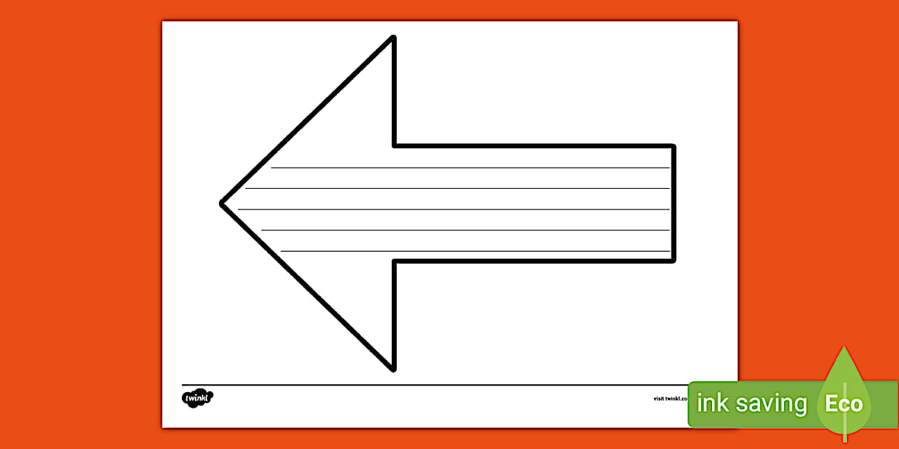 Arrow Writing Template (teacher made) - Twinkl