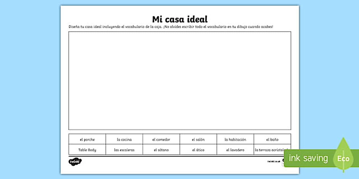 My Ideal House Worksheet / Worksheet, worksheet - Twinkl