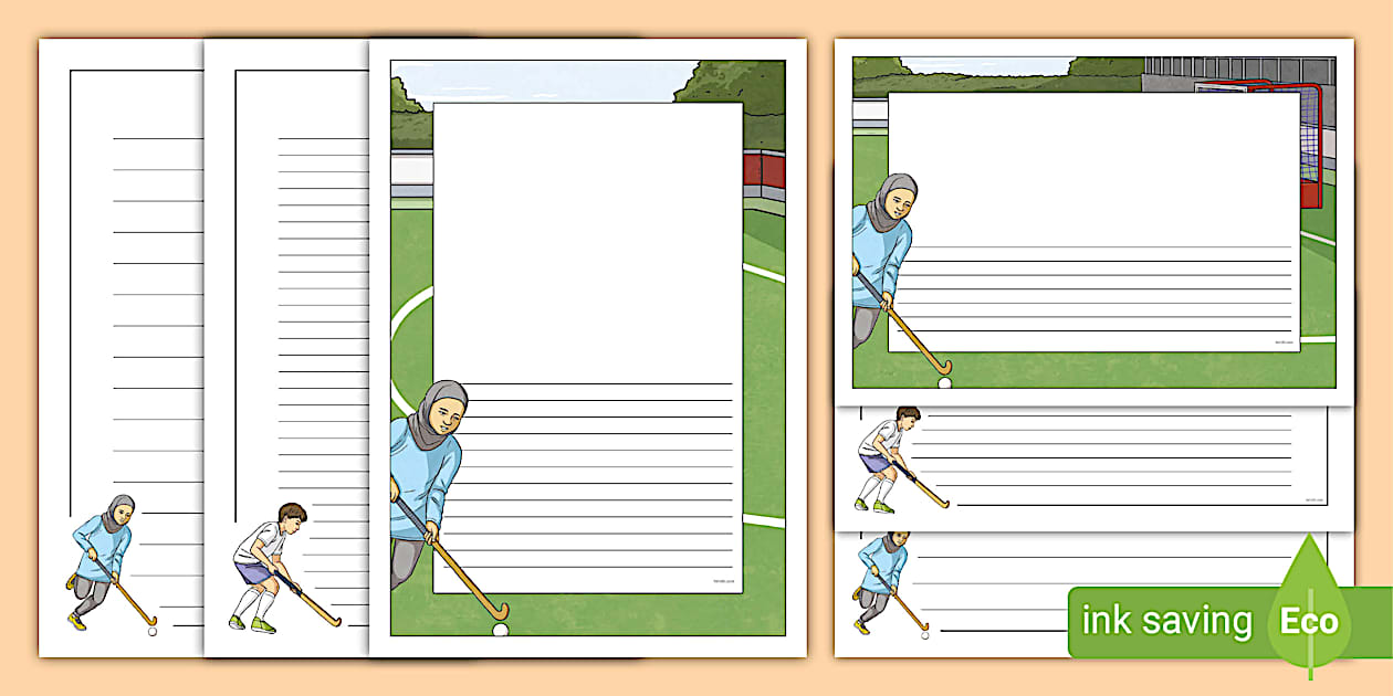 Hockey Page Borders (teacher made) - Twinkl